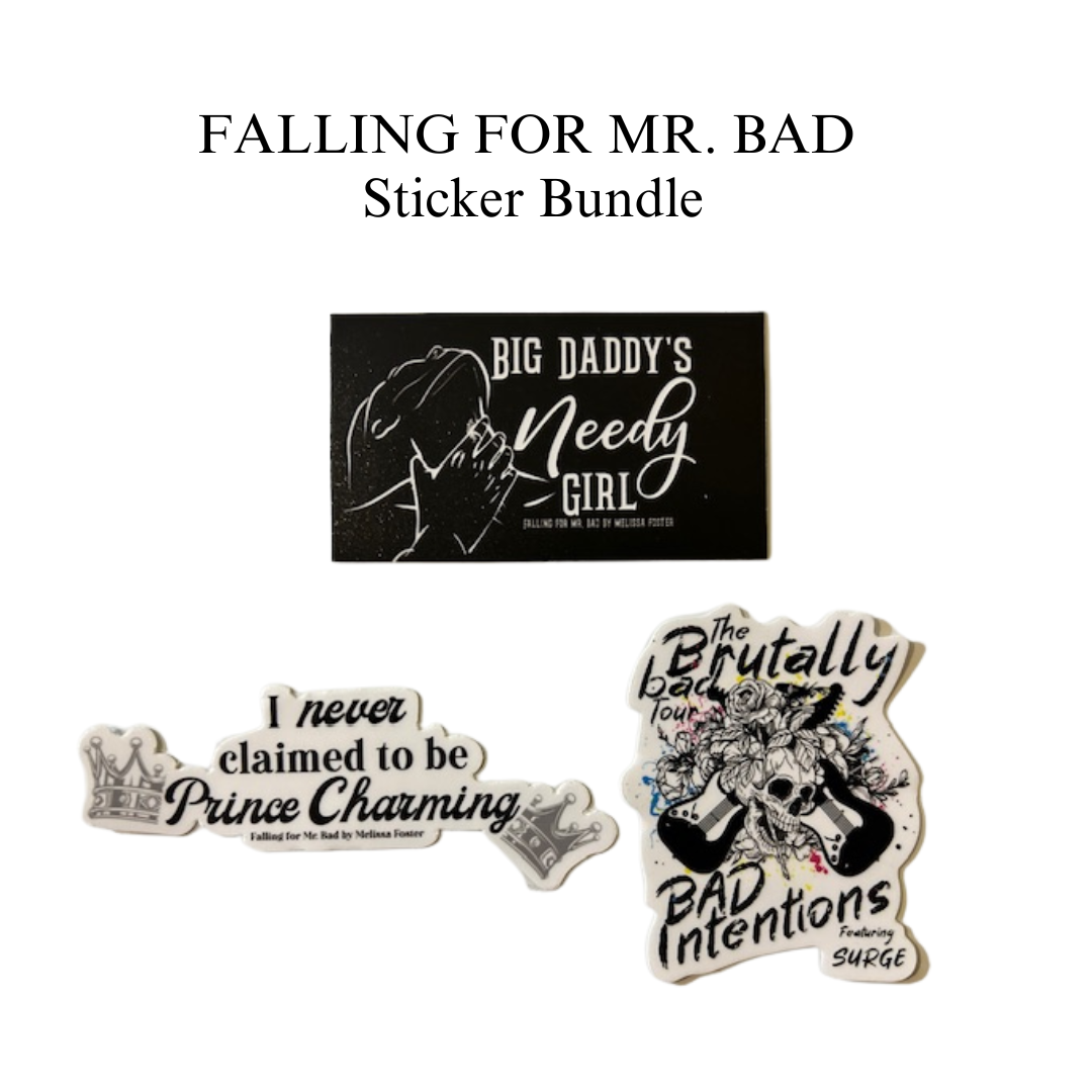 FALLING FOR MR. BAD Sticker Bundle – Melissa Foster, Author